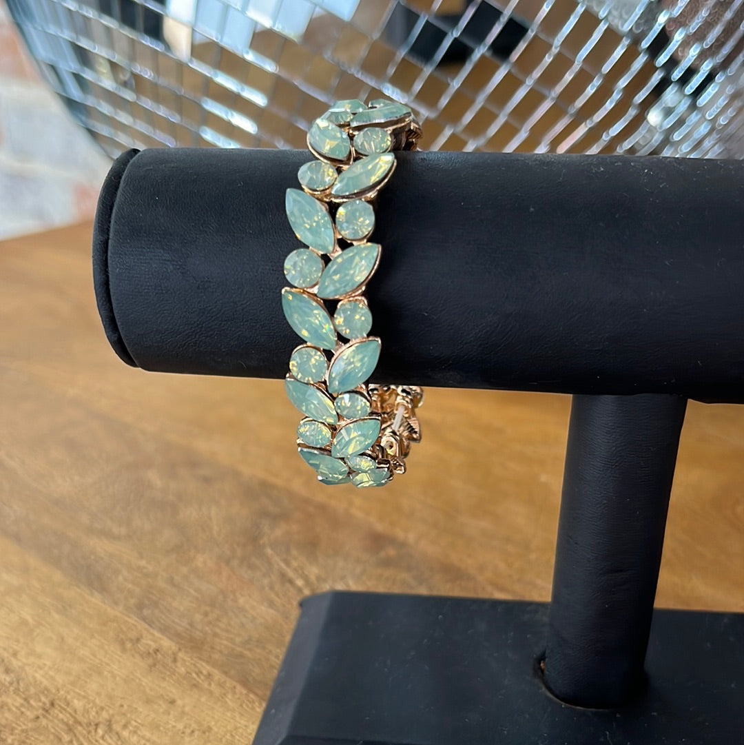 Sage Green Bracelet with Gold Back – G. Marie's